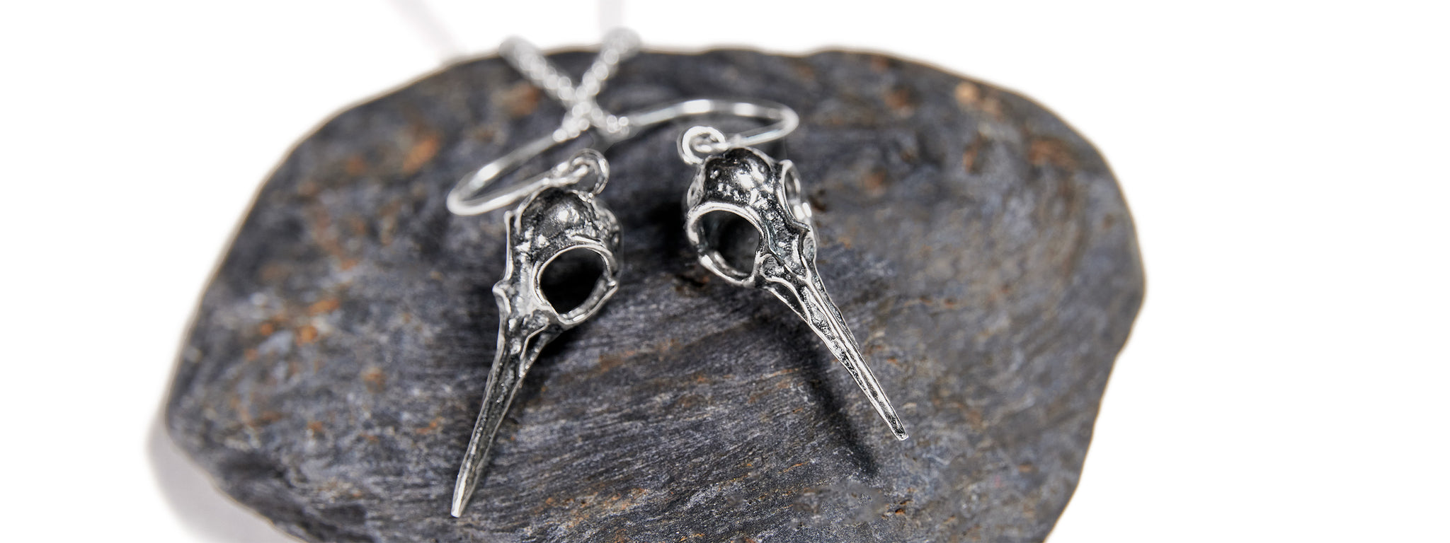 Hummingbird Skull Earrings
